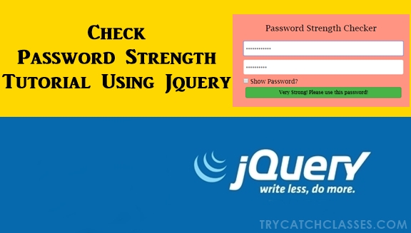 Check Password Strength Tutorial Using Jquery - TryCatch Classes